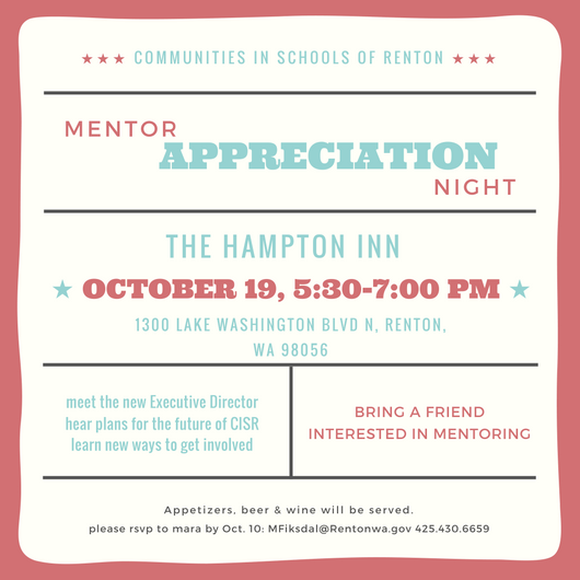 Mentor Appreciation Event - Communities In Schools of Greater King County